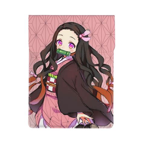 Kamado Nezuko Leather Laptop Sleeve Case Slim Waterproof Protective Cover 13 Inch Notebook