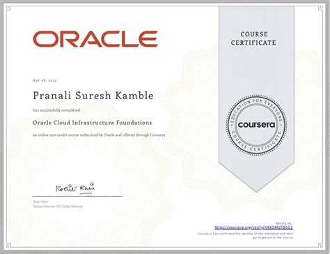 Pranali Kamble On Linkedin Certified Cloud Cloudcomputing Oracle Certificate