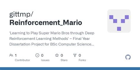 GitHub Gittmp Reinforcement Mario Learning To Play Super Mario Bros Through Deep