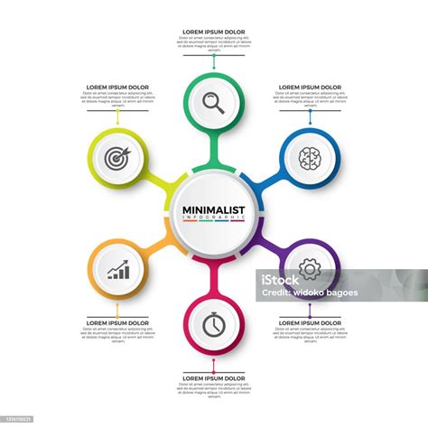아이콘과 6가지 옵션 또는 단계가 있는 벡터 인포그래픽 레이블 디자인 템플릿입니다 프로세스 다이어그램 프레젠테이션 워크플로 레이아웃 배너 플로우 차트 흰색 배경에 격리된