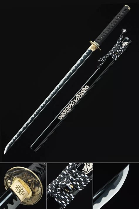 Black Ninja Sword Manganese Steel Black Blade Ninjato With