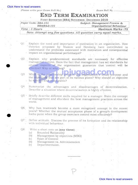 Ipjugaad Bba 1st Sem Management Process Organizational Behaviour