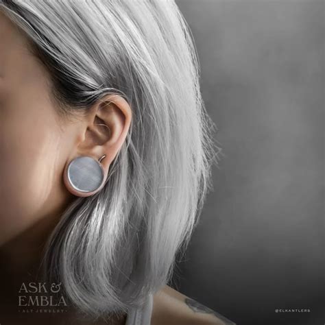 Silver Dragons Eye Plugs 40mm 1 916 In Sterling Silver Teardrop
