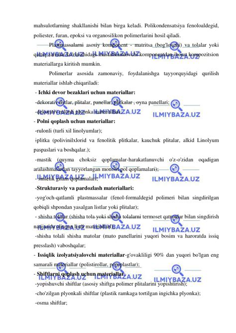 Polimer Va Polistrolbeton Haqida Umumiy Malumot