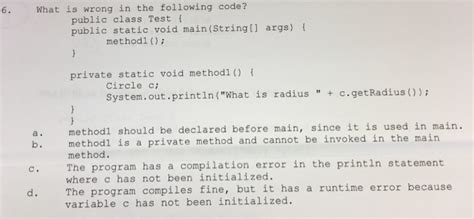 solved what is wrong in the following code public class