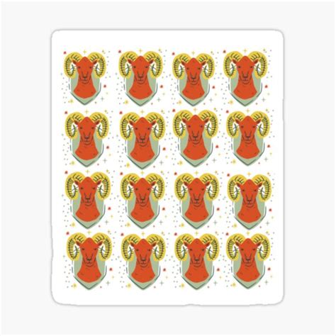 Taurus Ram Zodiac Sign Illustration Sticker By Sherry64 Redbubble