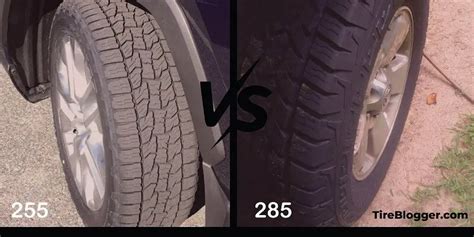 255 Vs 285 Tires Comparison Table
