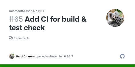 Add Ci For Build Test Check Issue Microsoft Openapi Net Github