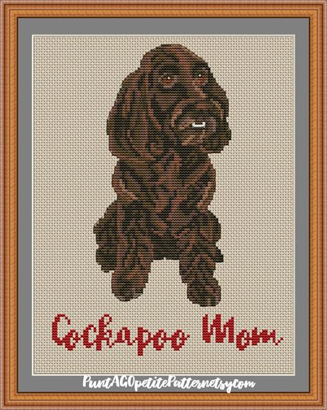 Cockapoo Mom Cross Stitch Pdf Pattern Etsy