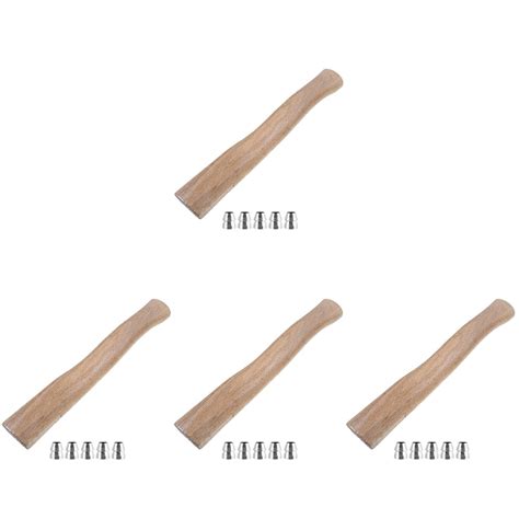 Hemoton 4 Sets Handle Wooden Replacement Hatchet Handle Woodworking