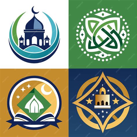 Islamic Mosque Logo Designs Unique Symbols For Muslim Community And Religious Branding Premium