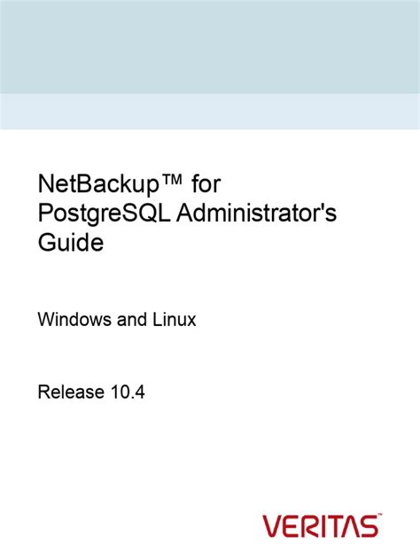 Netbackup104 Adminguide Postgresql Pdf Postgre Sql Backup