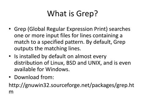 PPT GNU Grep PowerPoint Presentation Free Download ID 6685470