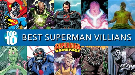 Top 10 Best Superman Villains Youtube