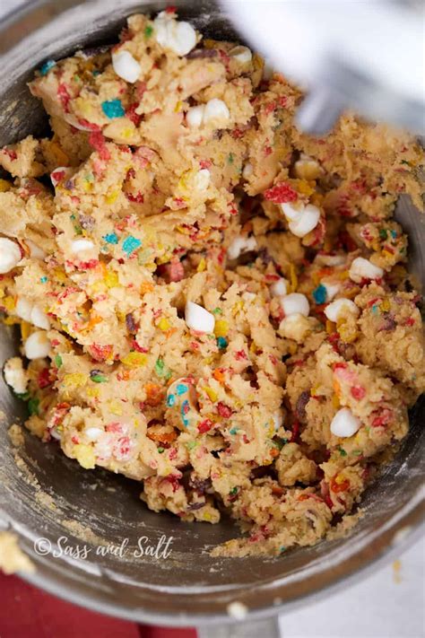 Fruity Pebble Marshmallow Cookies for a Sweet Treat - Sass and Salt