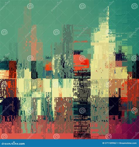 vector image with imitation of grunge datamoshing texture stock vector