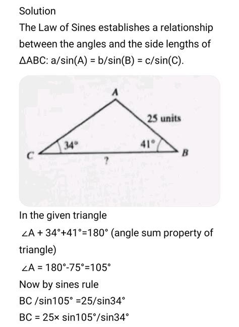 Solved In Abc Shown Below The Measure Of ∠ B Is 41° The Mcasure