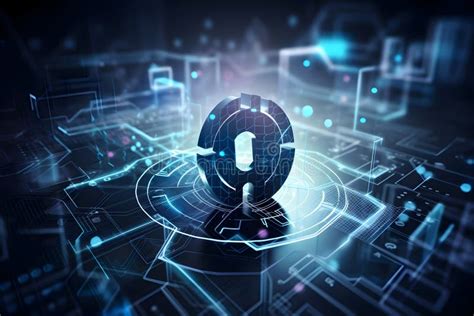 Cybersecurity And Information Or Network Protection Concept Generative Ai Stock Illustration