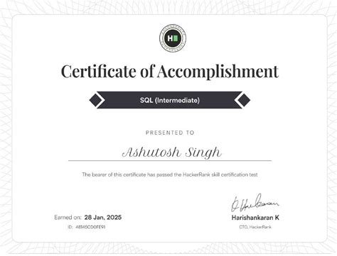 ashutosh singh on linkedin sql dataanalytics certification
