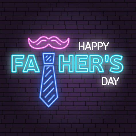 Signo De Feliz Día Del Padre En El Fondo De La Pared De Ladrillo