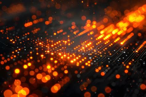 Futuristic Digital Circuit Board With Glowing Lights Technology Background For Innovation