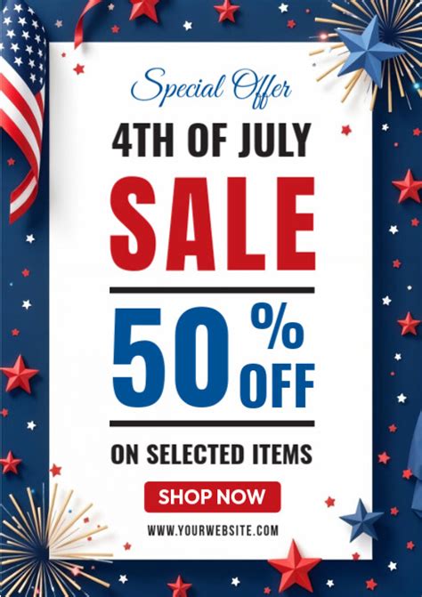 4th Of July Sale Template Postermywall