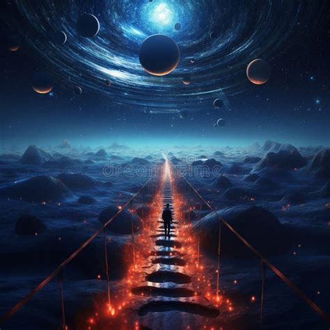 A Path Passing Through Unknown Worlds Stock Illustration Illustration Of Cosmos Manager