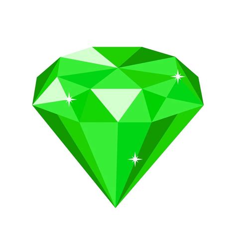Beautiful Shiny Emerald Green Gems Gemstone Vector Icon 30806589