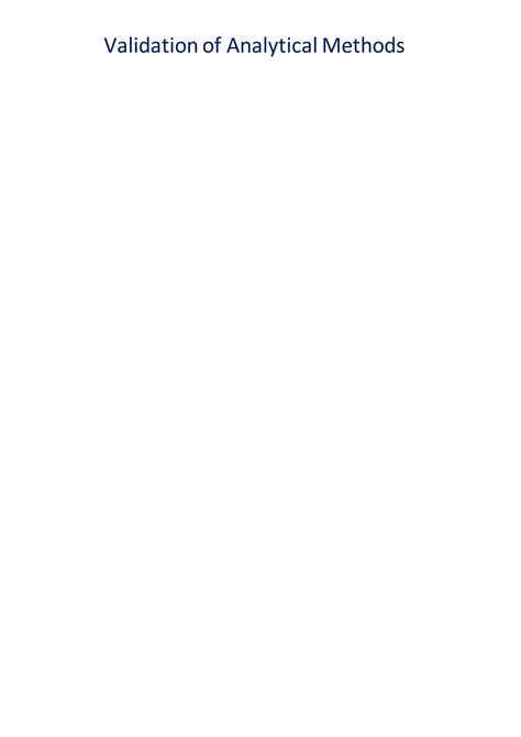 Analytical Validation Docx