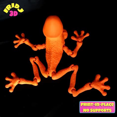 3d Printable Dicky Frog Articulated Print Inplace By Iradj3d
