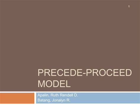 Precede Proceed Model Pptx