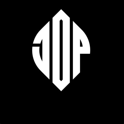 Jop Circle Letter Logo Design With Circle And Ellipse Shape Jop