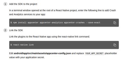 Appcenters Init Tutorial Shows Incompletedeprecated Configuration