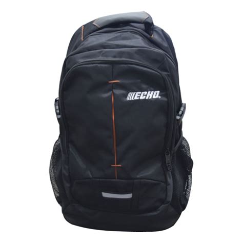 Echo Logo Black And Orange Backpack Lands Engineers