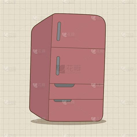 卡通冰箱素材 花瓣网