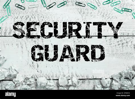 Handwriting Text Security Guard Business Approach Tools Used To Manage