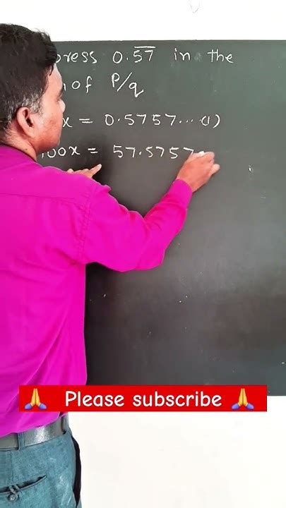 Express Decimal Number As Fraction Number Decimal Expansion Rationalnumbers Fraction