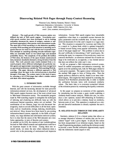 Pdf Discovering Related Web Pages Through Fuzzy Context Reasoning