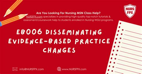 EB Disseminating Evidence Based Practice Changes NURSFPX