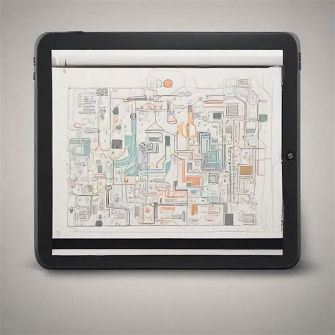 Un Dibujo De Un Mapa De La Ciudad En Un Fondo Gris Imagen Premium