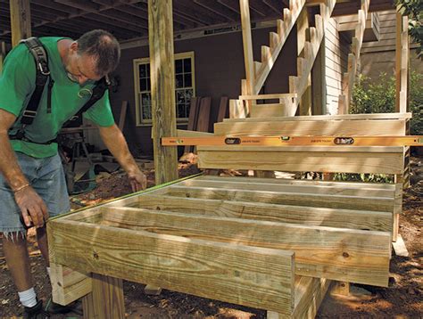 Framing The Stairs For An Elevated Deck Fine Homebuilding