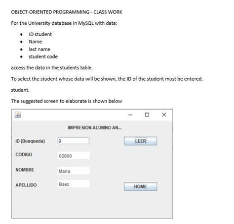 Solved Object Oriented Programming Class Work For The University