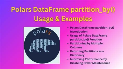 Polars Dataframe Partition By Usage And Examples Spark By {examples}