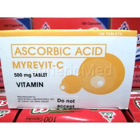 Myrevit C Rapid C Ascophil Ascorbic Acid 500mg Tablet Shopee