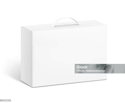플라스틱 손잡이가 있는 골판지 상자 상자 모형을 들고 있습니다 3차원 형태에 대한 스톡 벡터 아트 및 기타 이미지 3차원 형태 가방 골진 Istock