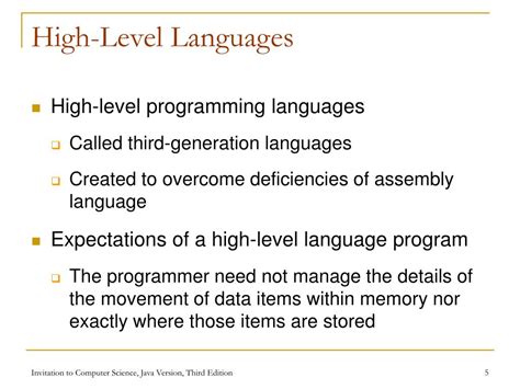 Ppt Chapter 8 Introduction To High Level Language Programming Powerpoint Presentation Id