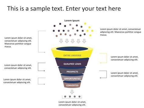 5 Steps Sales Funnel Diagram Powerpoint Template