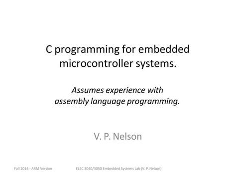 C Programming For Embedded System Applications Pptx