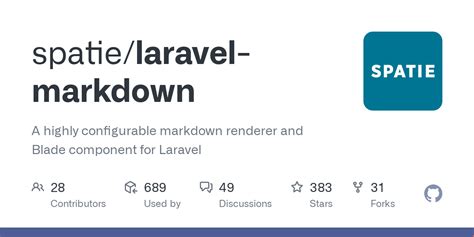 Github Spatielaravel Markdown A Highly Configurable Markdown