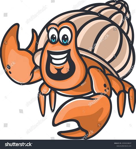 Hermit Crab Cartoon Character Design Stock Vector Royalty Free 2250319837 Shutterstock